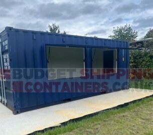 Shipping Container Serving Hatch with Gas Struts