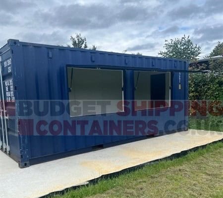 Shipping Container Serving Hatch with Gas Struts