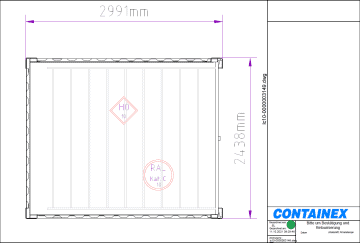 Galvanised Storage Container with Manual Garage Style Door