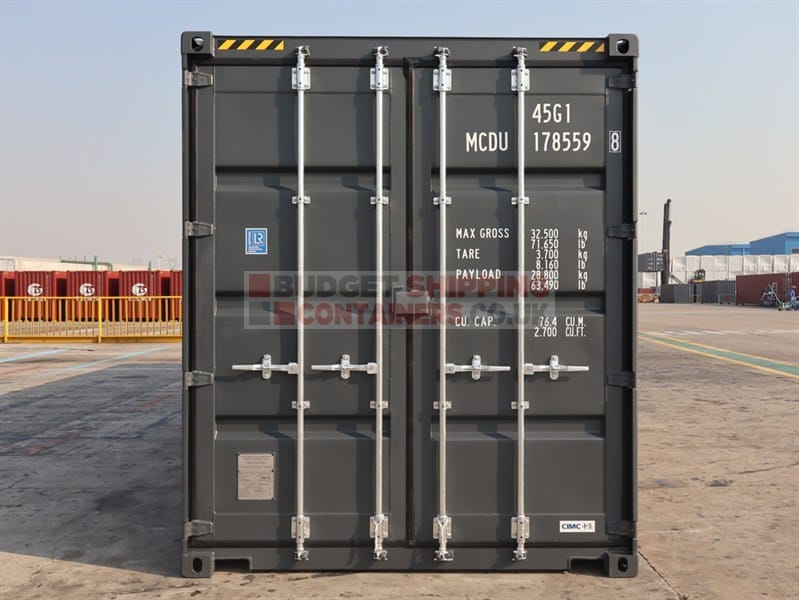 40ft High Cube Shipping Containers Grey RAL 7016 (One Trip / New) - London